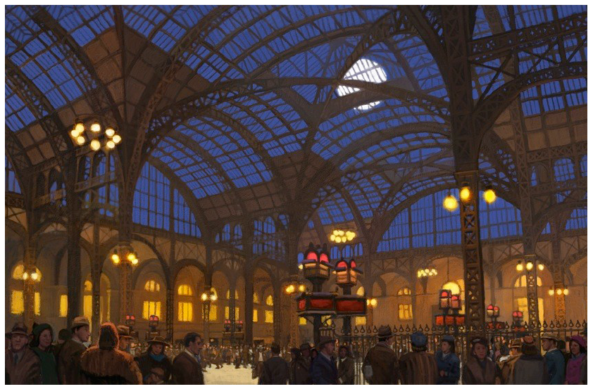 Concourse Evening - EXTRA LARGE 24" x 36" Fine Art Giclée Print by ...